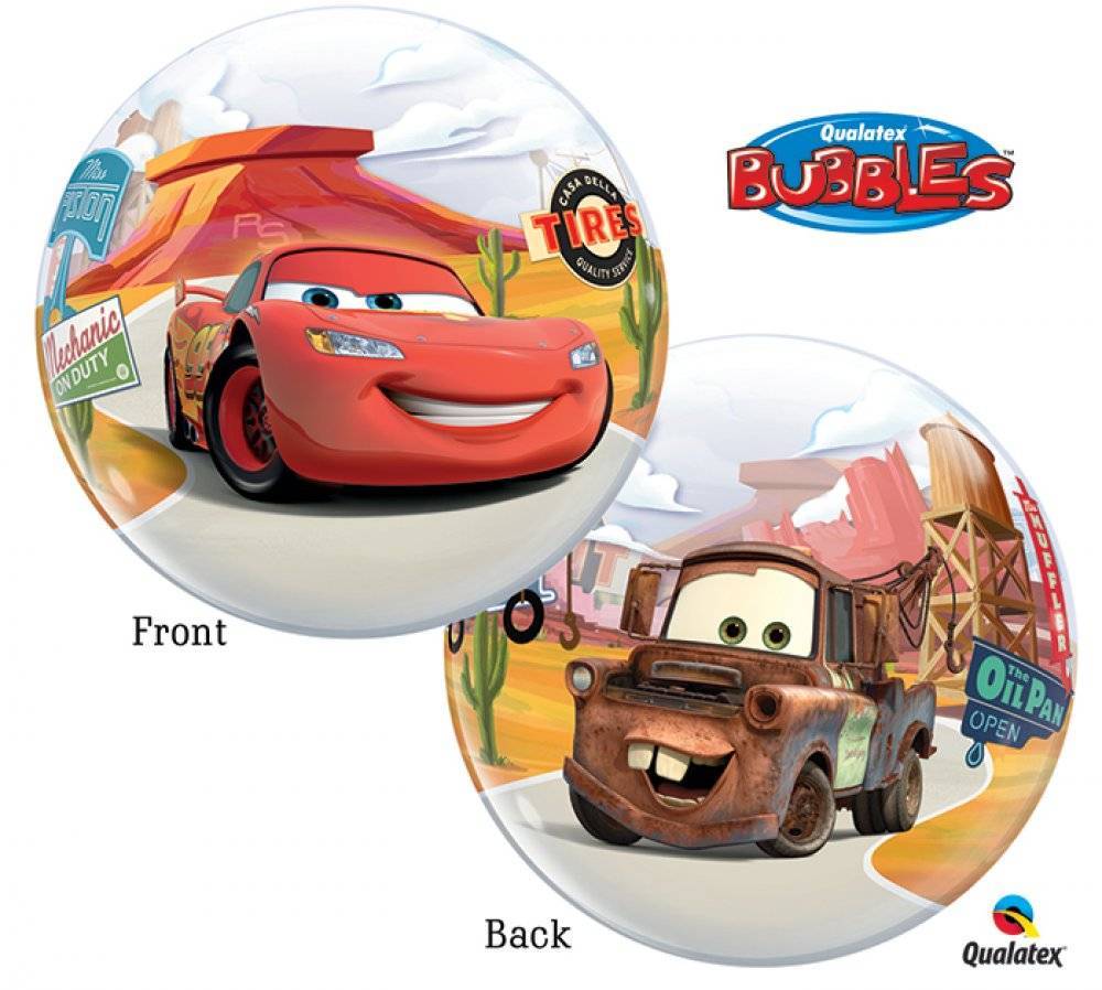 22″ Lightning Mcqueen & Mater Bubble Balloon — Decorbal.md | Baloane ...